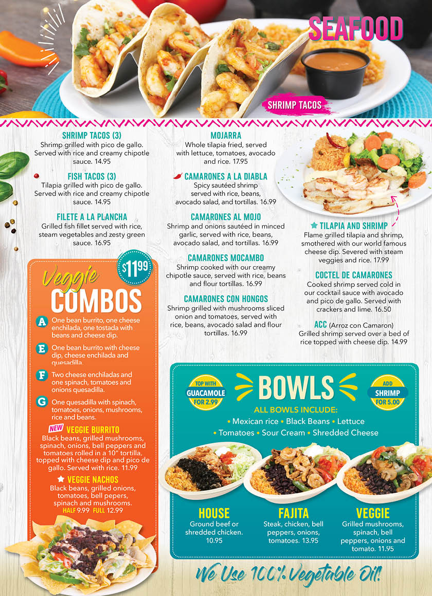 Menu – Monterrey Mexican Grill and Bar – Carrollton